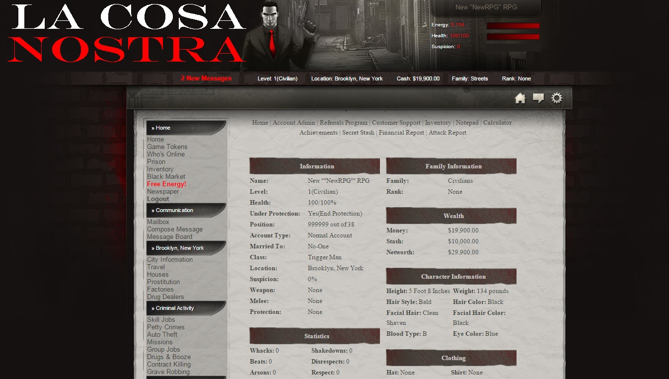 La Cosa Nostra - Mafia RPG