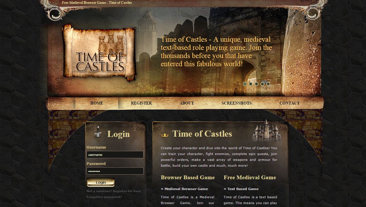 Time of Castles - medieval browser based MMORPG