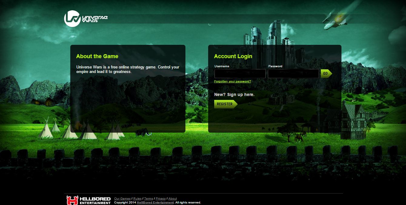 Universe Wars - text based browser game